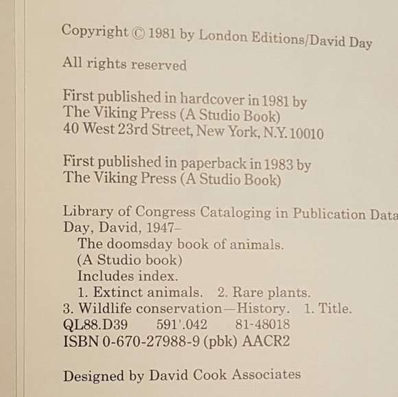 Accents | The Doomsday Book Of Animals Illustrated David Ray | Poshmark